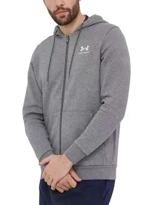 Under Armour Logo Embroidered Zip Up Hoodie - Grey