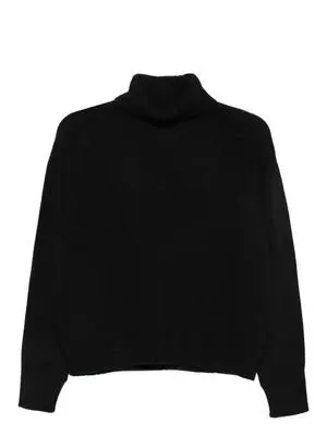 VANISE Roll-neck Knitted Sweater - Black