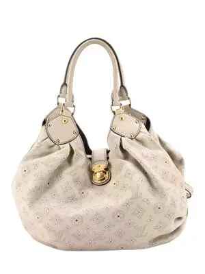 LOUIS VUITTON Louis Vuitton Mahina Leather Hobo Bag Neutrals