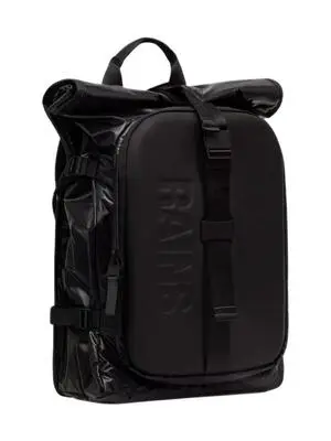 Rains Roll-top Buckle-fastening Backpack - Black
