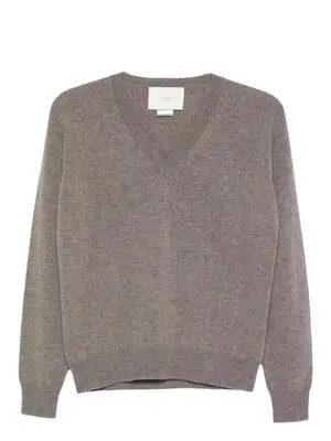 VANISE Cashmere V-neck Pullover - Brown