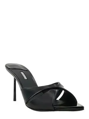 LE SILLA Shirley Crossover Patent-finish Sandals - Black