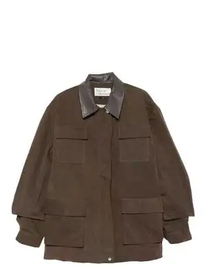 Source Unknown Baia Faux Suede Barn Jacket - Brown