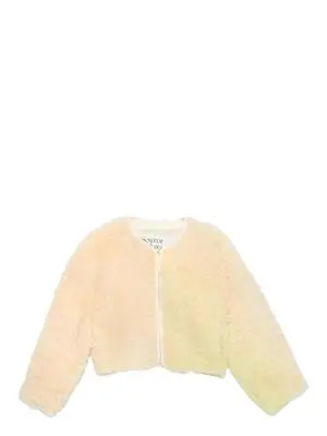 Source Unknown Daye Shearling Cropped Jacket - Neutrals