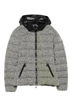 Moncler Moncler Vintage 2010s Tweed Padded Jacket Grey