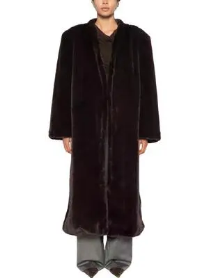 Source Unknown Dhanila Faux-fur Coat - Brown