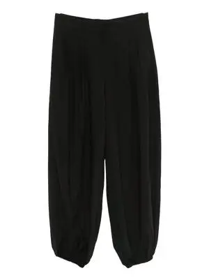 Source Unknown Ruched Straight-Leg Trousers Black