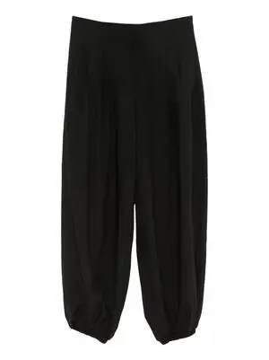 Source Unknown Ruched Straight-leg Trousers - Black