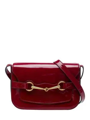 GUCCI Gucci Patent Bright Bit Flap Cross Body Bag