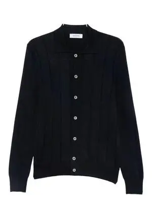GRAN SASSO Ribbed-knit Cardigan - Blue