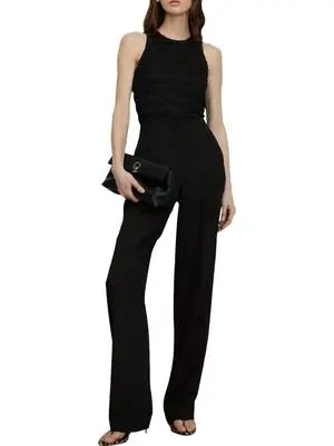 Veronica Beard Jordyn Ruffled Tank Top - Black