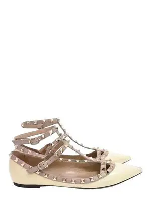 VALENTINO Valentino Garavani Rockstud Caged Patent Leather Ballet Flats