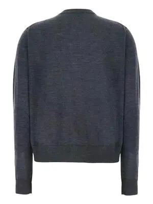 SEMICOUTURE Diana Argyle-pattern Virgin Wool Cardigan - Grey