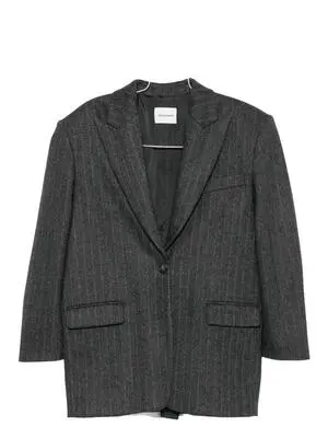 ANDAMANE THE ANDAMANE Teresa Pinstripe Oversized Blazer