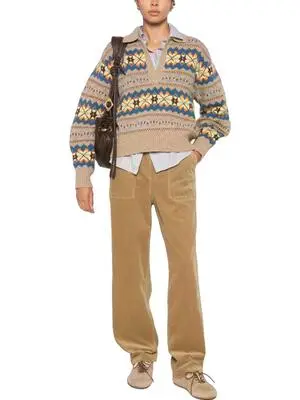 Aspesi Corduroy Straight-leg Trousers - Neutrals