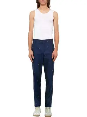 Kenzo Embroidered Motif Trousers - Blue