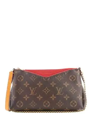 LOUIS VUITTON Pallas Monogram Canvas With Leather Clutch Bag - Red