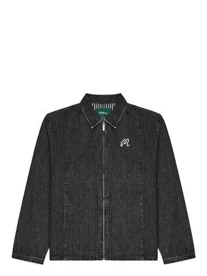 MALBON Foreman Striped Denim Jacket Black