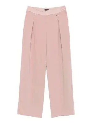 LIU JO LIU JO Pleated Satin-Trim Trousers