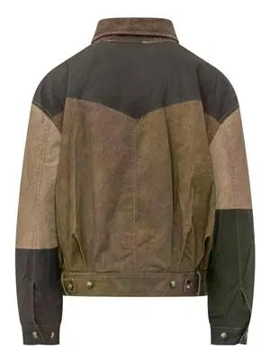 MARANT ETOILE Patchwork Buckle-collar Jacket - Brown