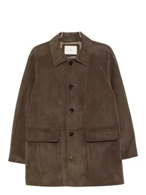 DUNST Raglan-sleeve Button-up Coat - Brown