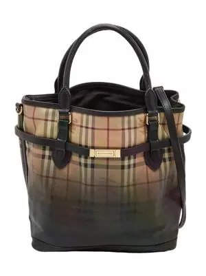 BURBERRY Burberry Haymarket Check Tote Bag