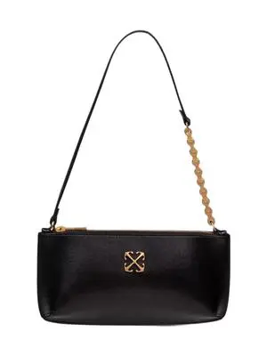Off-White Jitney Leather Clutch Bag - Black