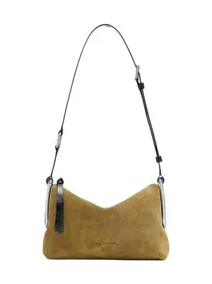 Marc Jacobs Scene Medium Shoulder Bag In Suede Neutrals