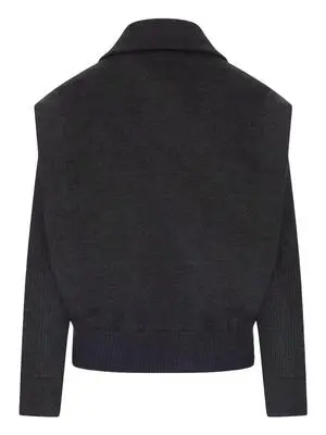 Giorgio Armani Wool Zip-up Jacket - Grey