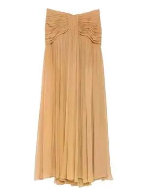 Zuhair Murad Draped Slit Skirt - Neutrals