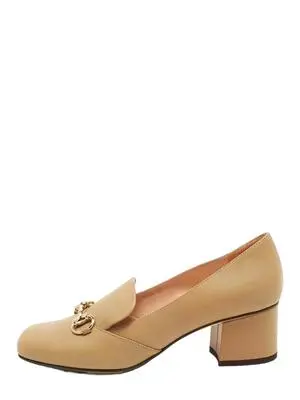 Gucci Horsebit Block Heel Pumps - Neutrals