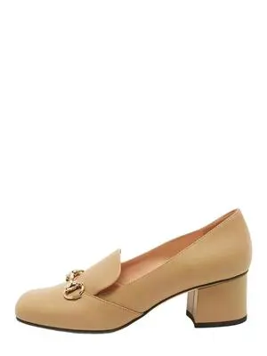 Gucci Horsebit Block Heel Pumps - Neutrals