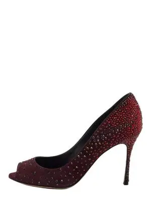 SERGIO ROSSI Sergio Rossi Crystal-Embellished Peep-Toe Pumps