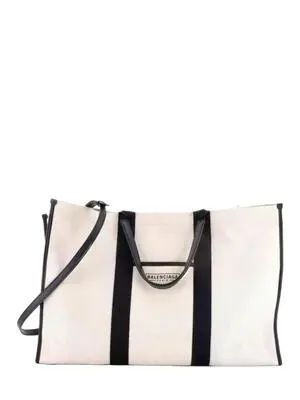 Balenciaga Hardware Canvas Large Tote Bag - Neutrals