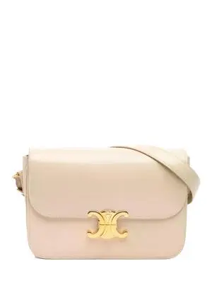 Celine Classique Shiny Calfskin Triomphe Crossbody Bag - Neutrals