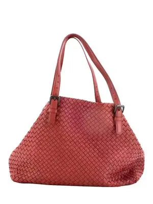 Bottega Veneta Intrecciato Nappa Large Tote Bag - Red