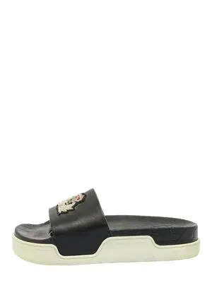 CHRISTIAN LOUBOUTIN Croc-effect Leather Sandals - Black