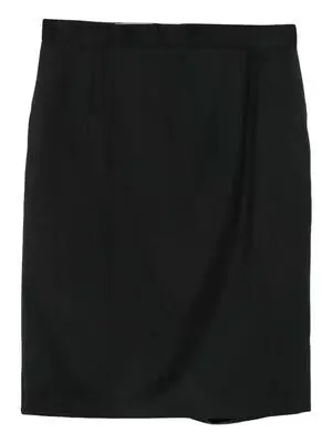 Versace 2000s Medusa-head-button Skirt - Black