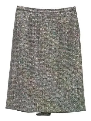 MIU MIU Miu Miu 2000s Tweed-Construction Midi Skirt