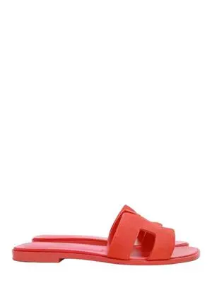 Hermès Hermès Oran H Cut-Out Sandals Red