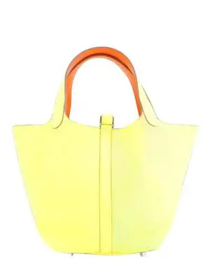 Hermès Hermès Clemence PM Eclat Picotin Lock Tote Bag Orange