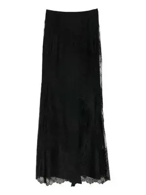 Zuhair Murad Lace Fishtail Long Skirt - Black