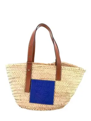 Loewe Raffia Medium Bucket Bag - Blue