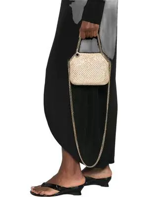 Stella McCartney Stella McCartney Falabella Crystal-Embellished Mini Tote Bag Neutrals