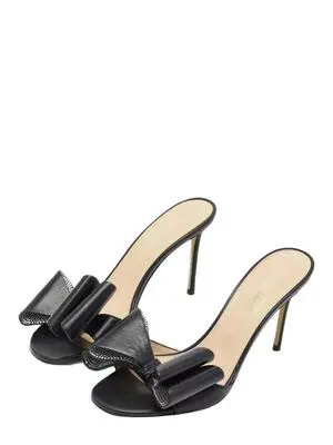 Mach & Mach Le Cadeau Bow-detail Sandals - Black