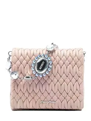 MIU MIU Miu Miu Matelasse Nappa Crystal Chain Satchel