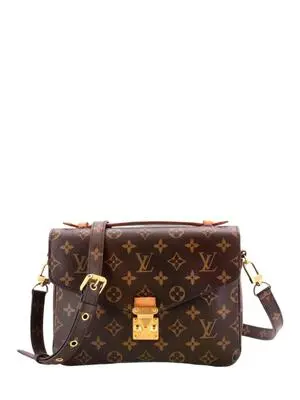 LOUIS VUITTON Pochette Metis Monogram Canvas Crossbody Bag Brown