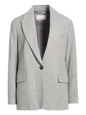 Peserico Blazer Size Virgin Wool, Cashmere, Metallic Fiber - Grey