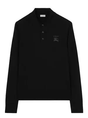 Burberry Long-sleeve Polo Shirt - Black