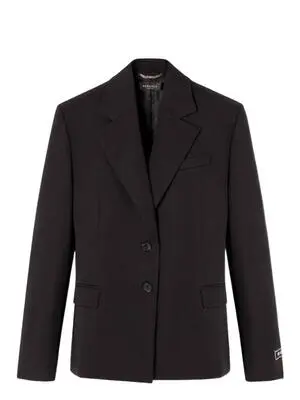 Versace Single-breasted Wool Blazer - Black